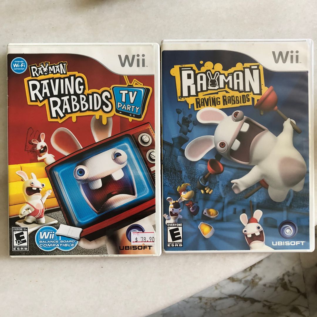 Wii / Wii U Rayman Raving Rabbids& Raving Rabbids TV Party Games, Video ...