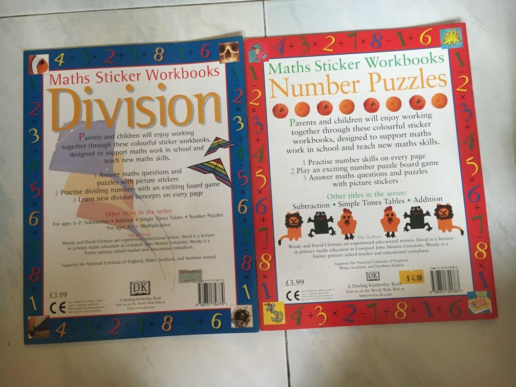 DK Maths sticker workbooks FOC number puzzles book, Hobbies & Toys ...