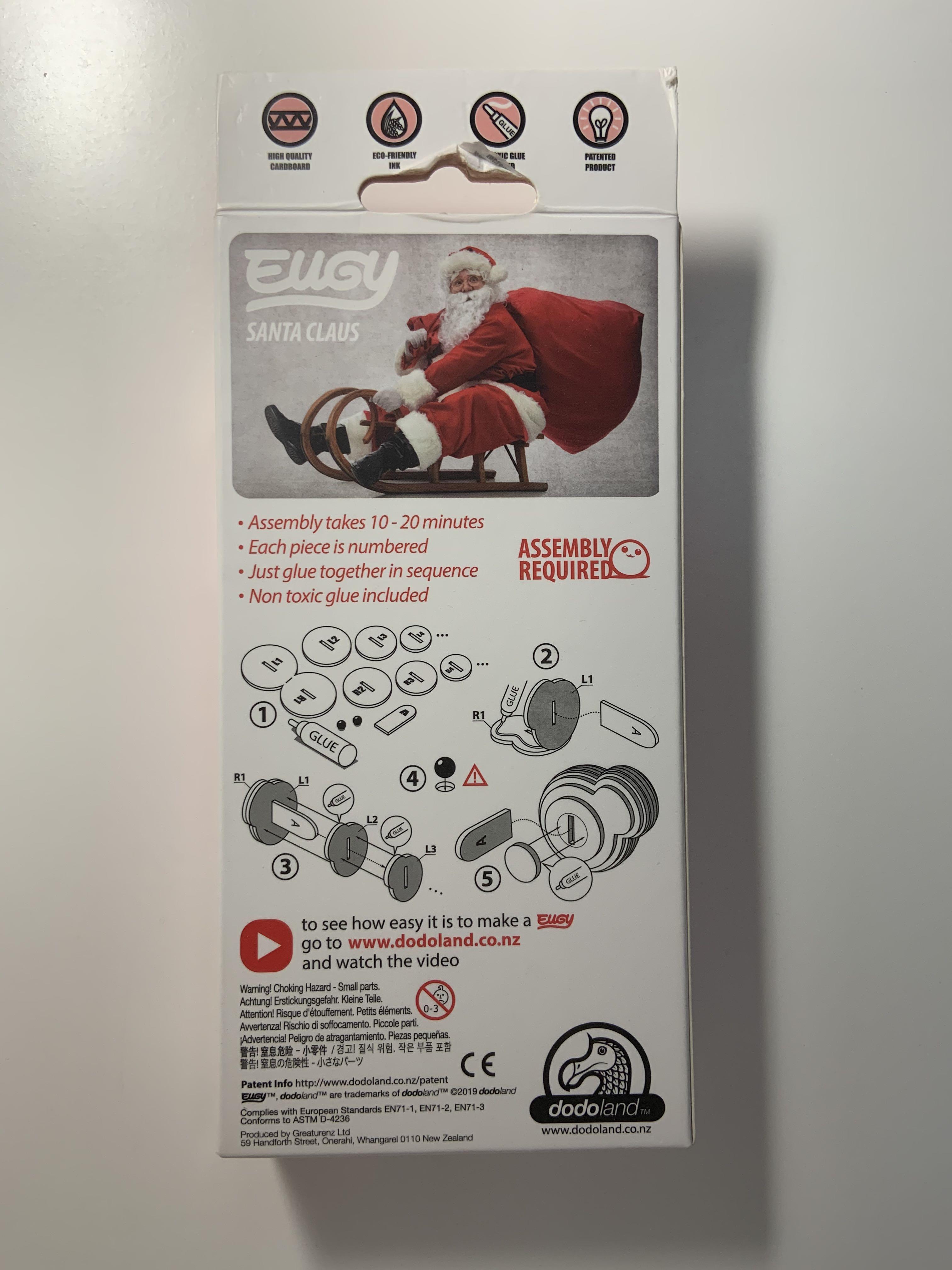 3D Cardboard Model Kit (Santa), Hobbies & Toys, Toys & Games on Carousell