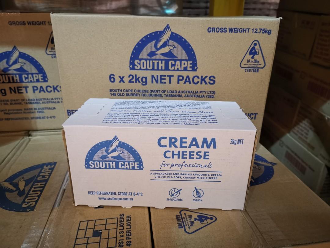 Australia South Cape Cream Cheese 2kg pack, Food & Drinks, Chilled ...
