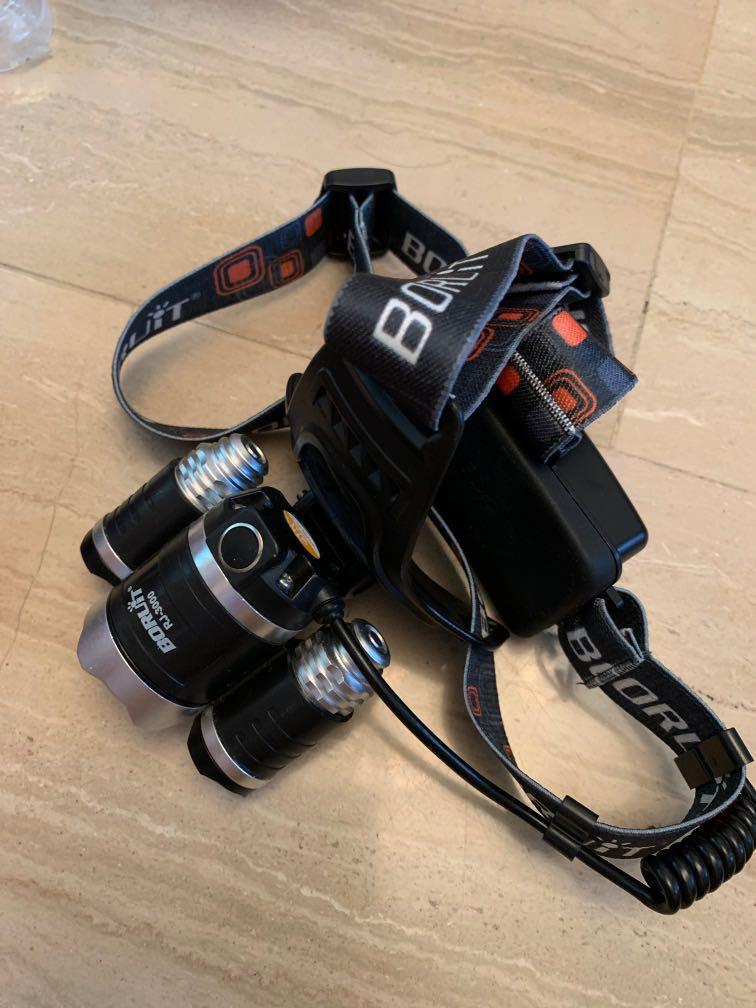 5000lm LED wearable headlamp headlights, Sports, Sports & Games ...