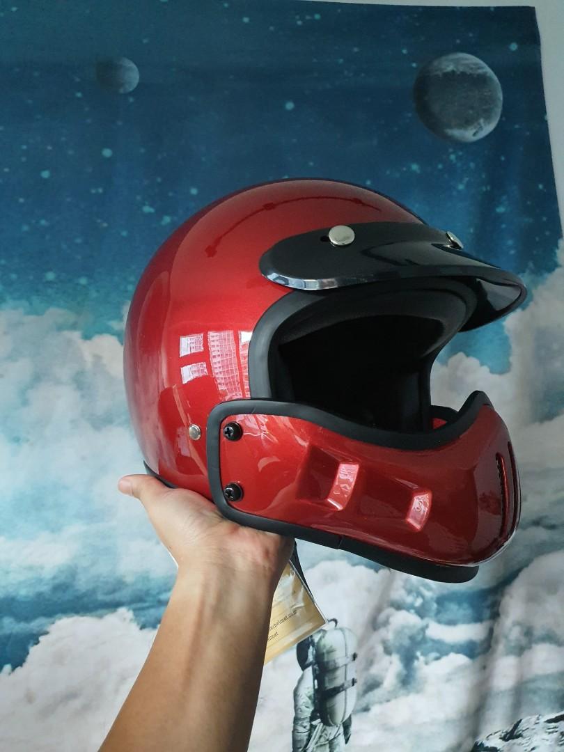 ⚡CAFE RACER BOULTER FG CANDY RED HELMET CAFE RACER, Motorcycles ...