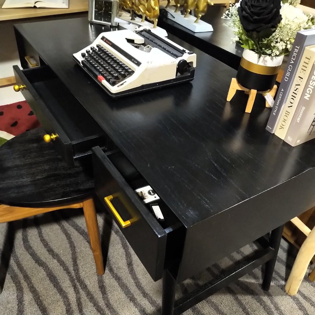 Brand new Roger desk in black, Furniture & Home Living, Kitchenware ...