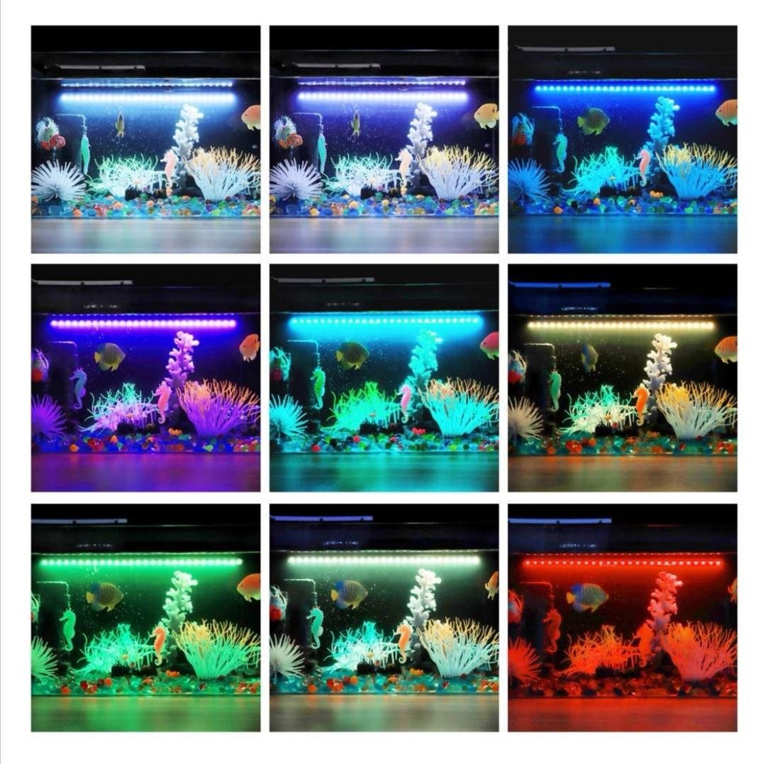 DOCEAN LED Aquarium Lights, Multi-color Waterproof Fish Tank Light RGB ...