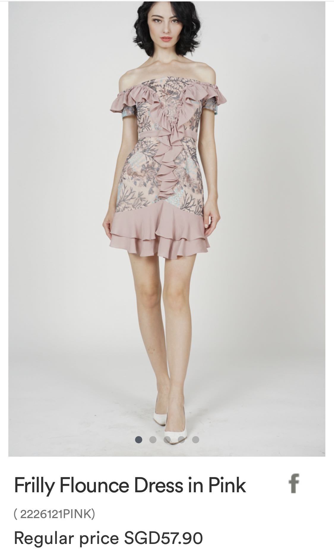 Frilly Flounce Dress in Pink, Women's Fashion, Dresses & Sets, Dresses ...