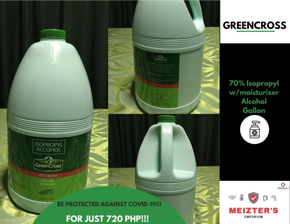 GreenCross 70% Sol. Isopropyl Alcohol (with MOISTURIZER) Antiseptic and ...