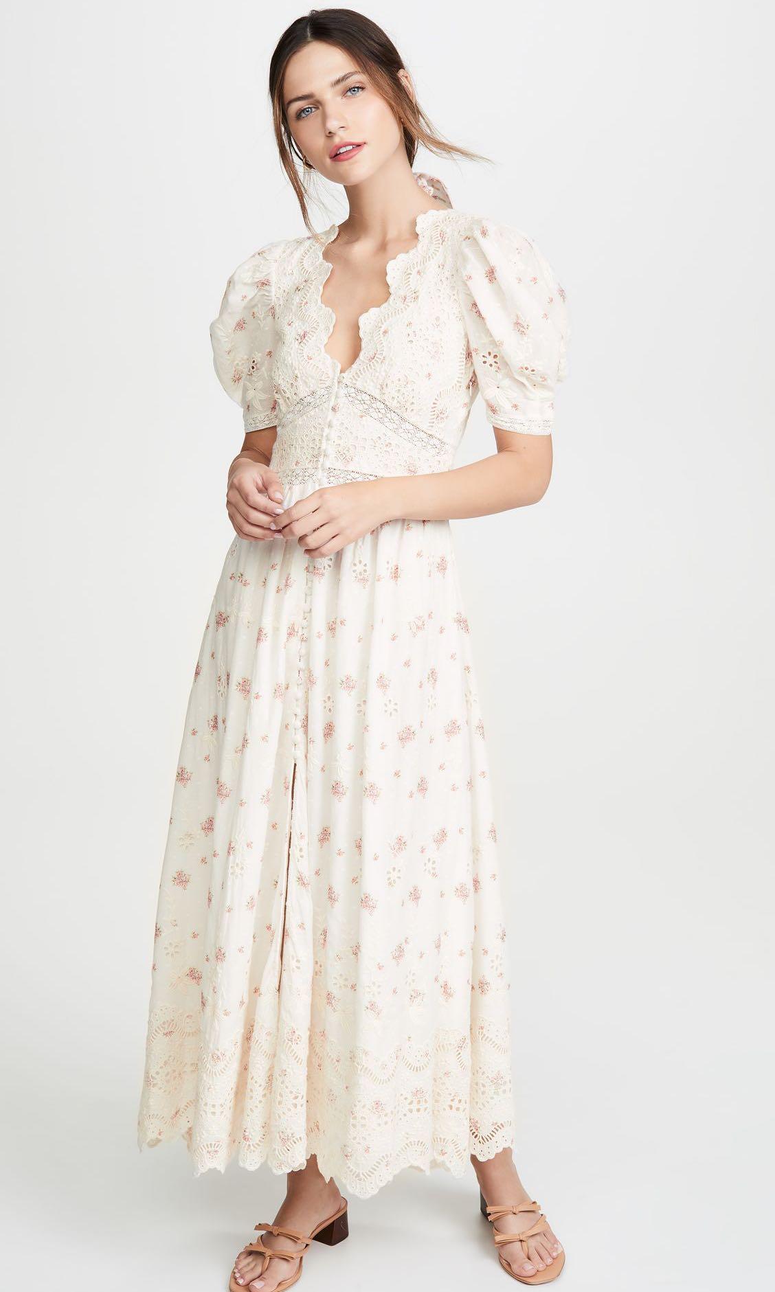 Love Shack Fancy floral dress, 名牌, 服裝 - Carousell