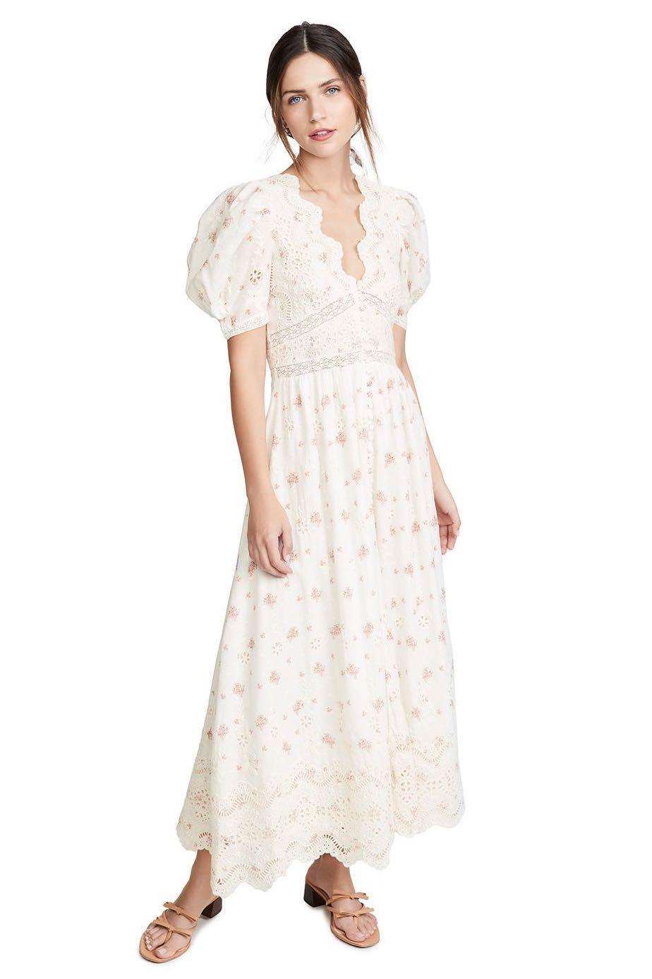 Love Shack Fancy floral dress, 名牌, 服裝 - Carousell