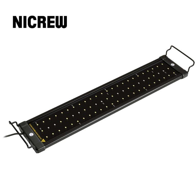 Nicrew Led Aquarium Light Fish Tank With Extendable Brackets | Shelly ...