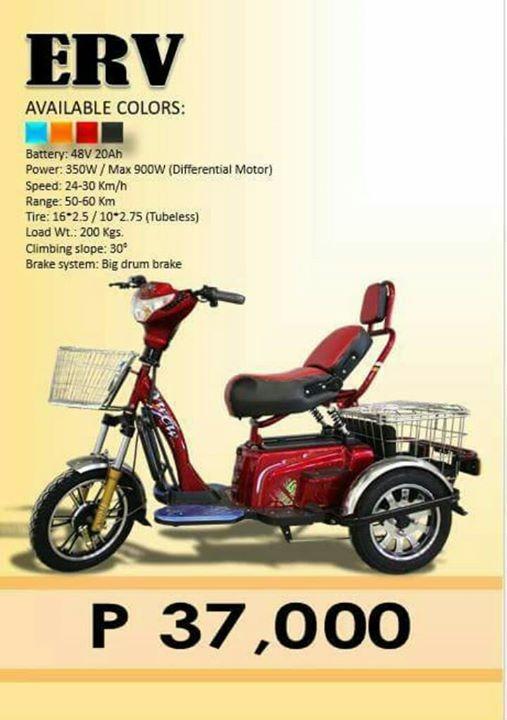 Nwow ERV 3 Wheels Ebike Orange Brand New Battery, Sports Equipment ...