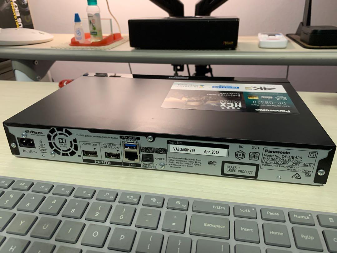 Panasonic UB420 UHD 4K Blu-ray Player (HCX Video Processing + HDR ...