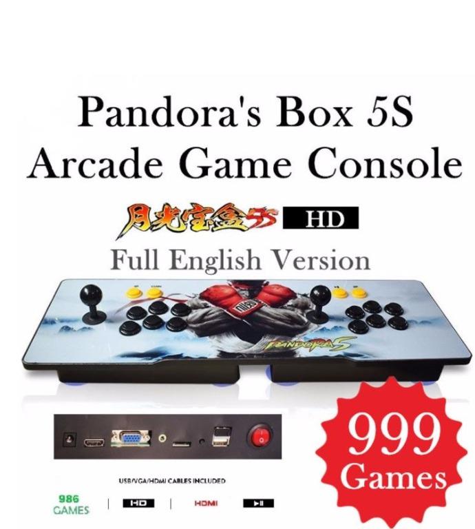 Pandora's Box 5S Arcade Retro Game Console 999 English Games with ...