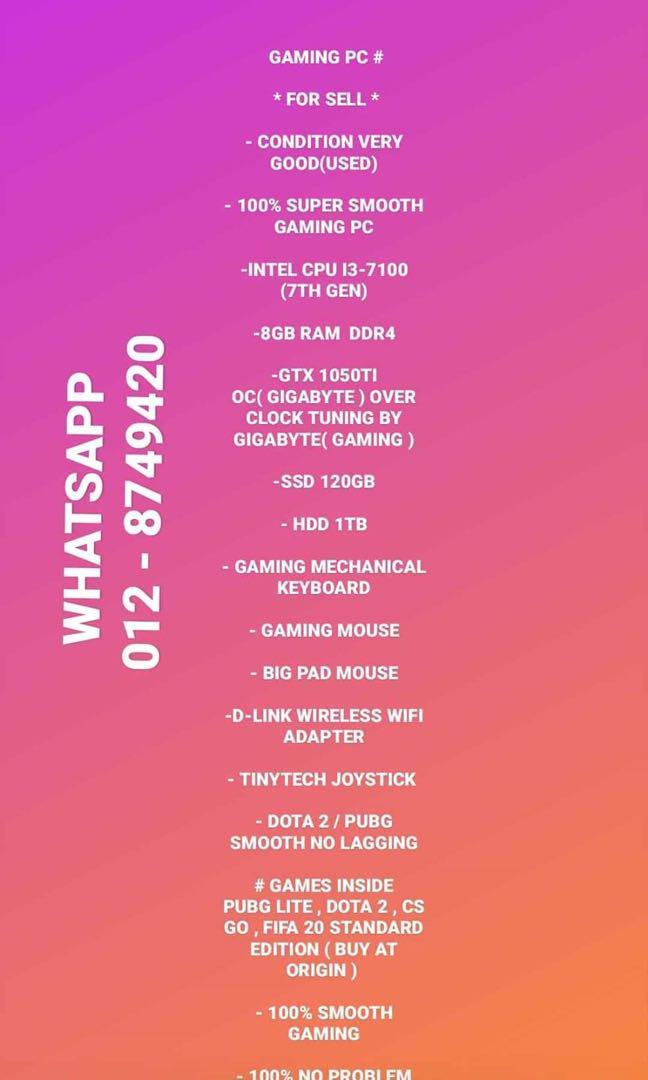 PC GAMING FULL SET Computers Tech Desktops On Carousell