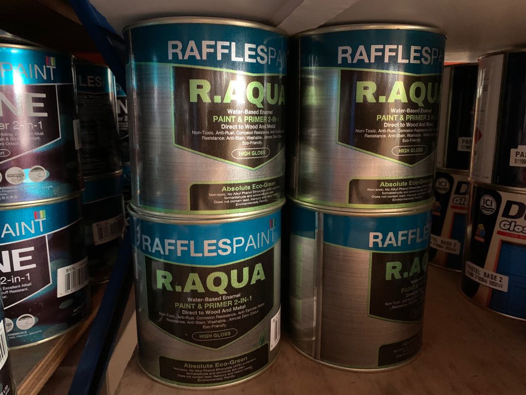 Raffles Paint R.Aqua ( Wood n Metal ), Everything Else on Carousell