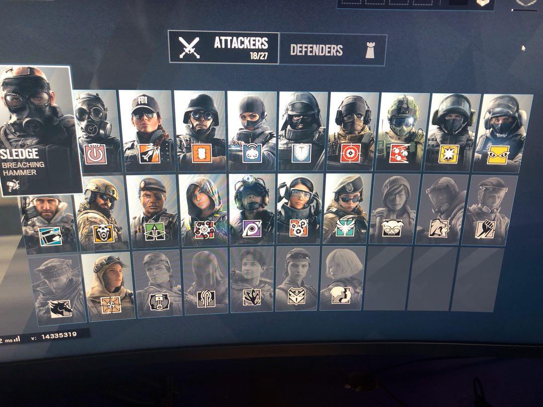 Rainbow Six Siege PC Account With High Stats, Video Gaming, Gaming ...