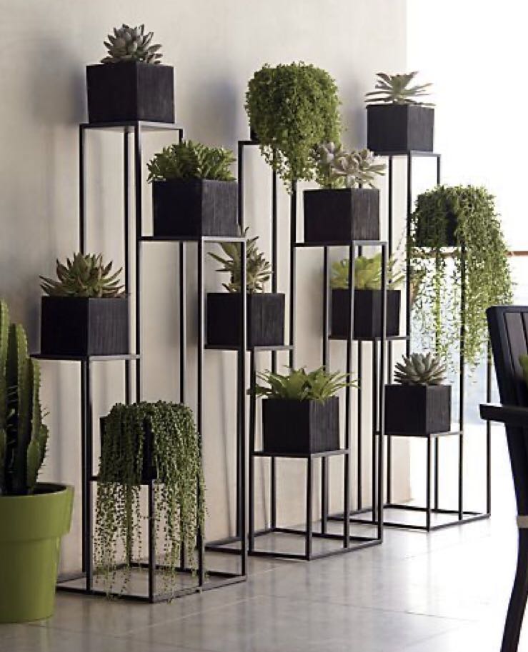 Scandinavian Nordic Style Wrought Iron Plant Stand Rack, Furniture ...