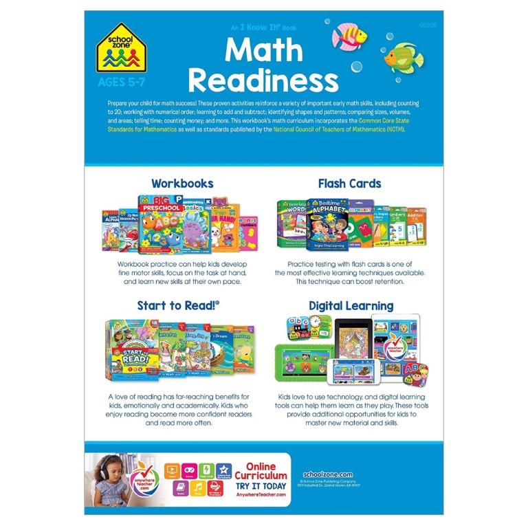 School Zone Math Readiness, Hobbies & Toys, Books & Magazines, Children ...
