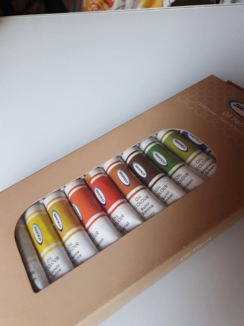 Semco Oil Paint Set 12 colours, Hobbies & Toys, Stationery & Craft ...