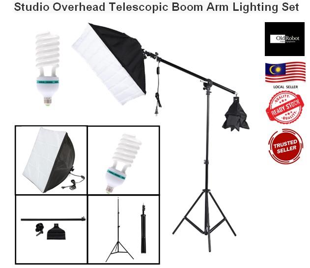 Studio Overhead Telescopic Boom Arm Lighting Set, Photography ...