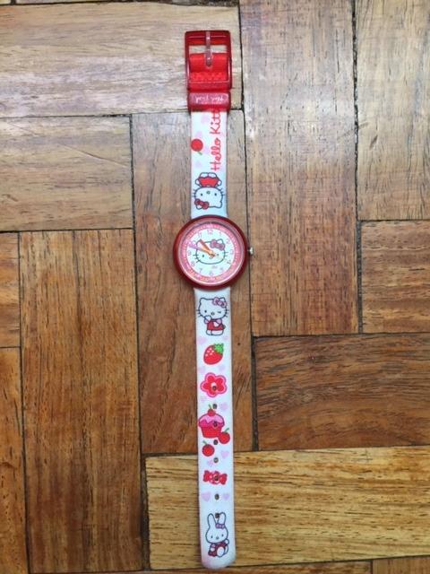Swatch Flik Flak Hello Kitty Watch, Babies & Kids, Bathing & Changing ...