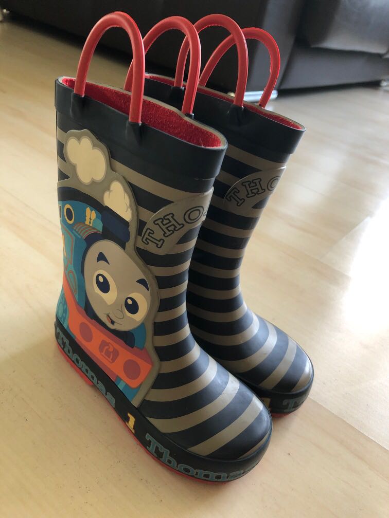 Thomas train rain boots, Babies & Kids, Babies & Kids Fashion on Carousell