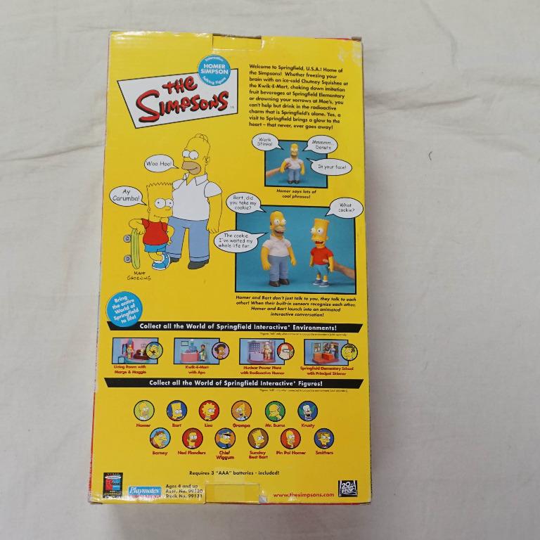2000年 Playmates The Simpsons Homer Simpson Talking Figure, 興趣及遊戲, 玩具 ...