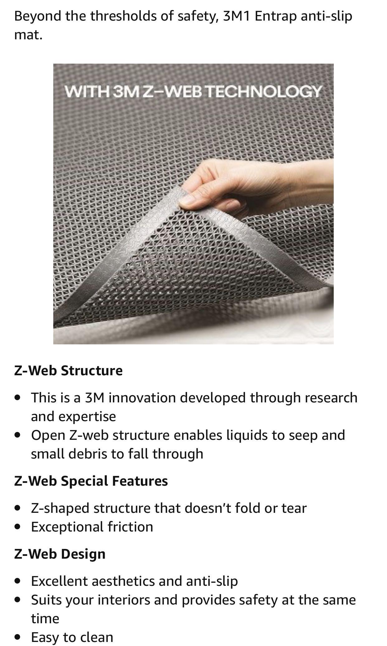 3M entrap anti-slip mat, Furniture & Home Living, Home Decor, Carpets ...