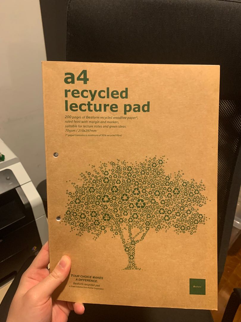 A4 lecture pad / note pad / writing pad, Hobbies & Toys, Stationery ...