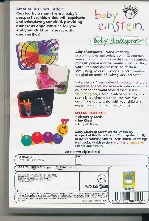 Baby Einstein - Baby Shakespeare / World Of Poetry (DVD) *, Hobbies ...