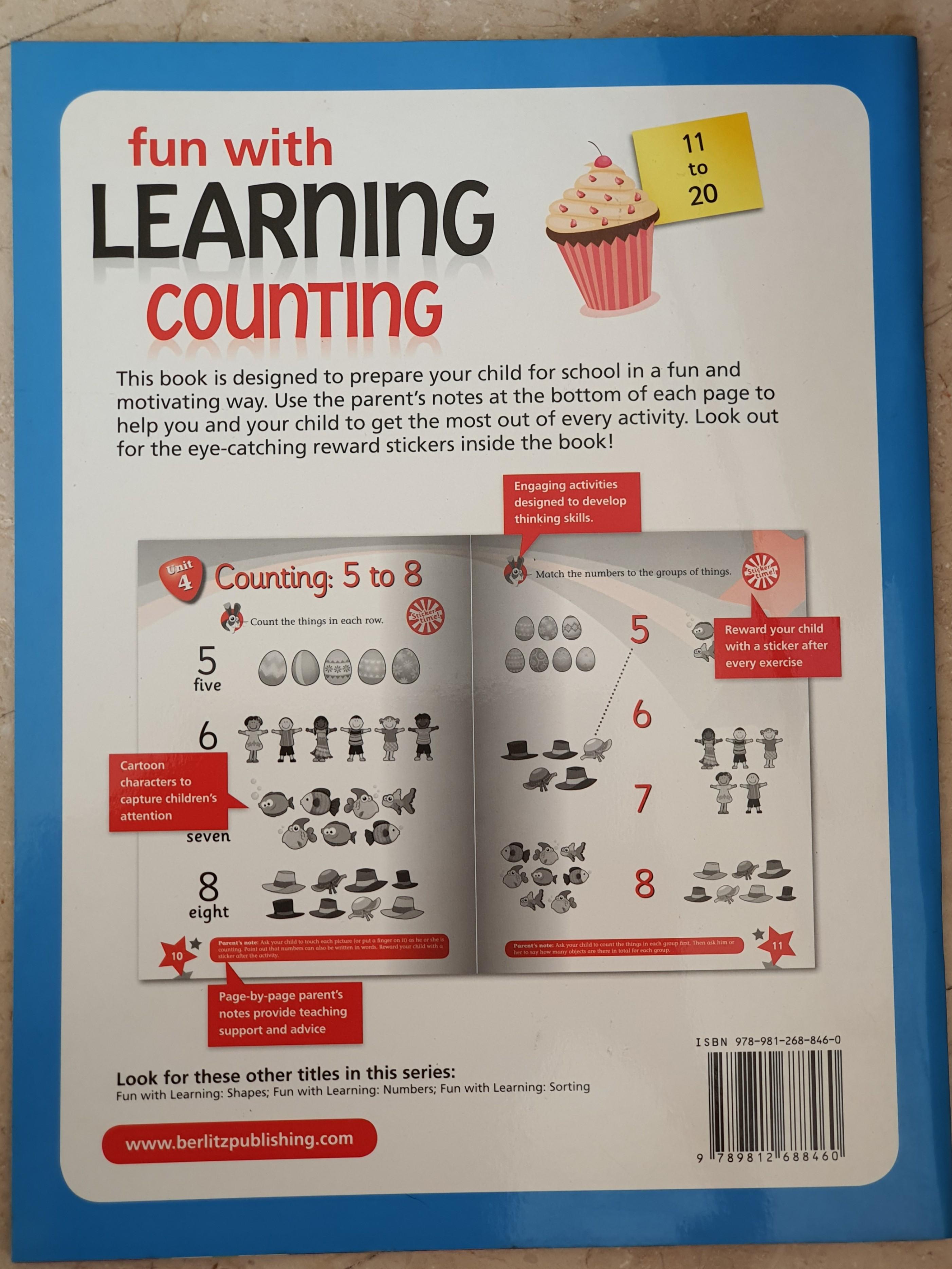 Berlitz Counting Activity Workbook with stickers, Hobbies & Toys, Books ...
