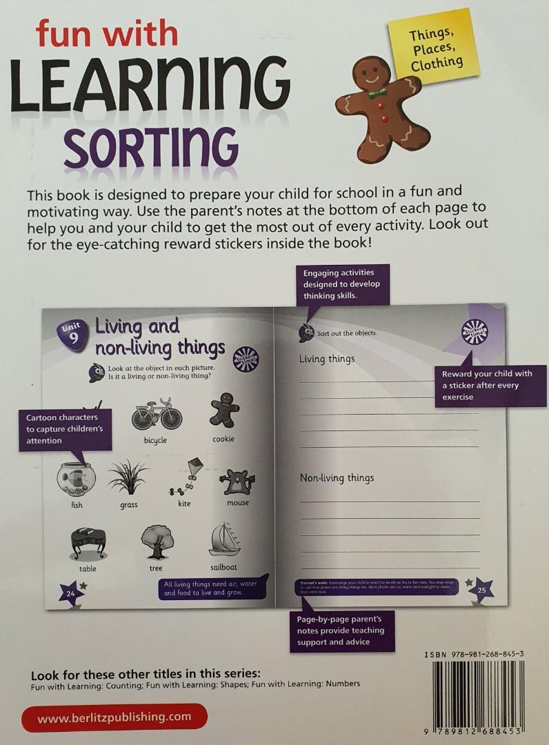 Berlitz Sorting Activity Workbook with stickers, Hobbies & Toys, Books ...