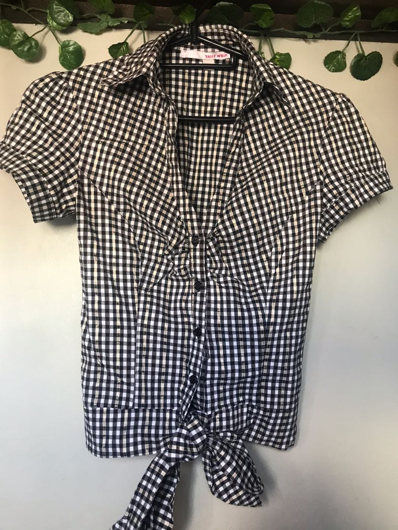 Checkered Top, Women's Fashion, Tops, Blouses on Carousell