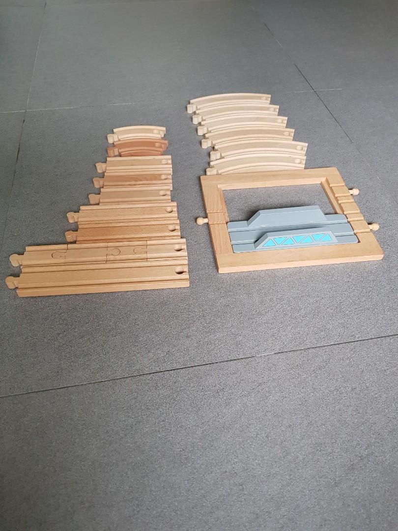 ELC Wood Train station and crane set, Hobbies & Toys, Toys & Games on ...