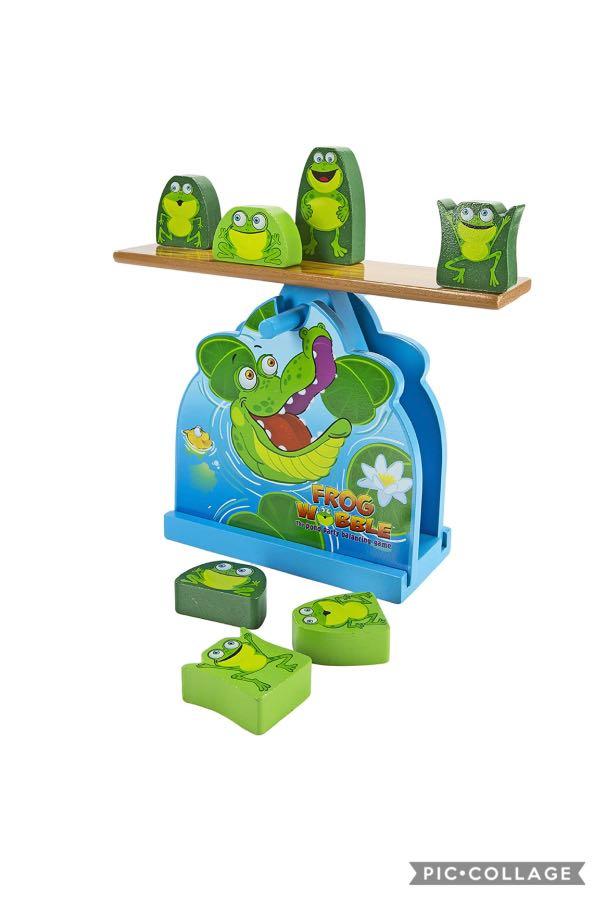 Frog Wobble Game (chunky solid wood game pieces), Hobbies & Toys, Toys ...
