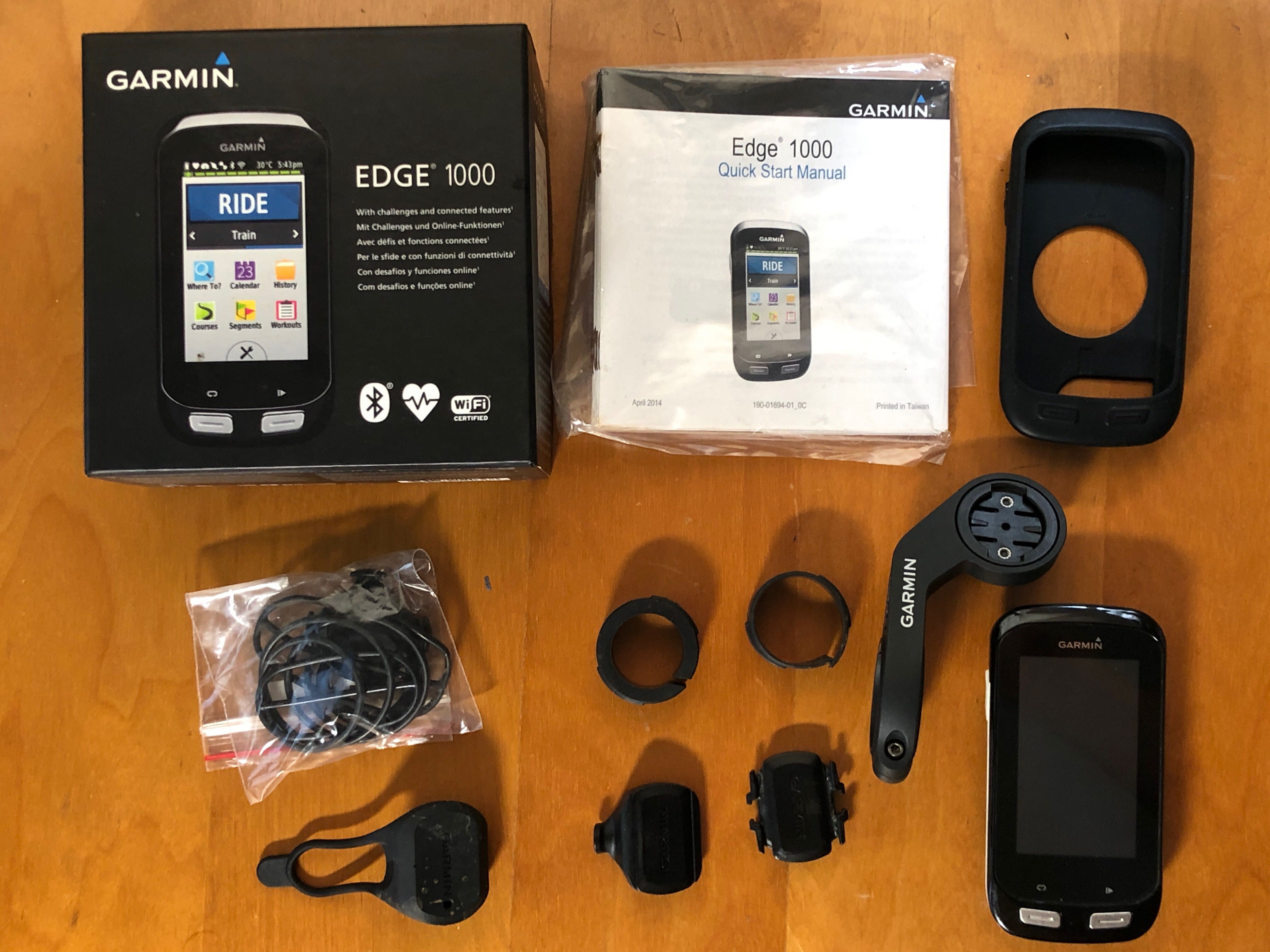 Garmin Edge 1000 with sensors, Sports Equipment, Bicycles & Parts ...