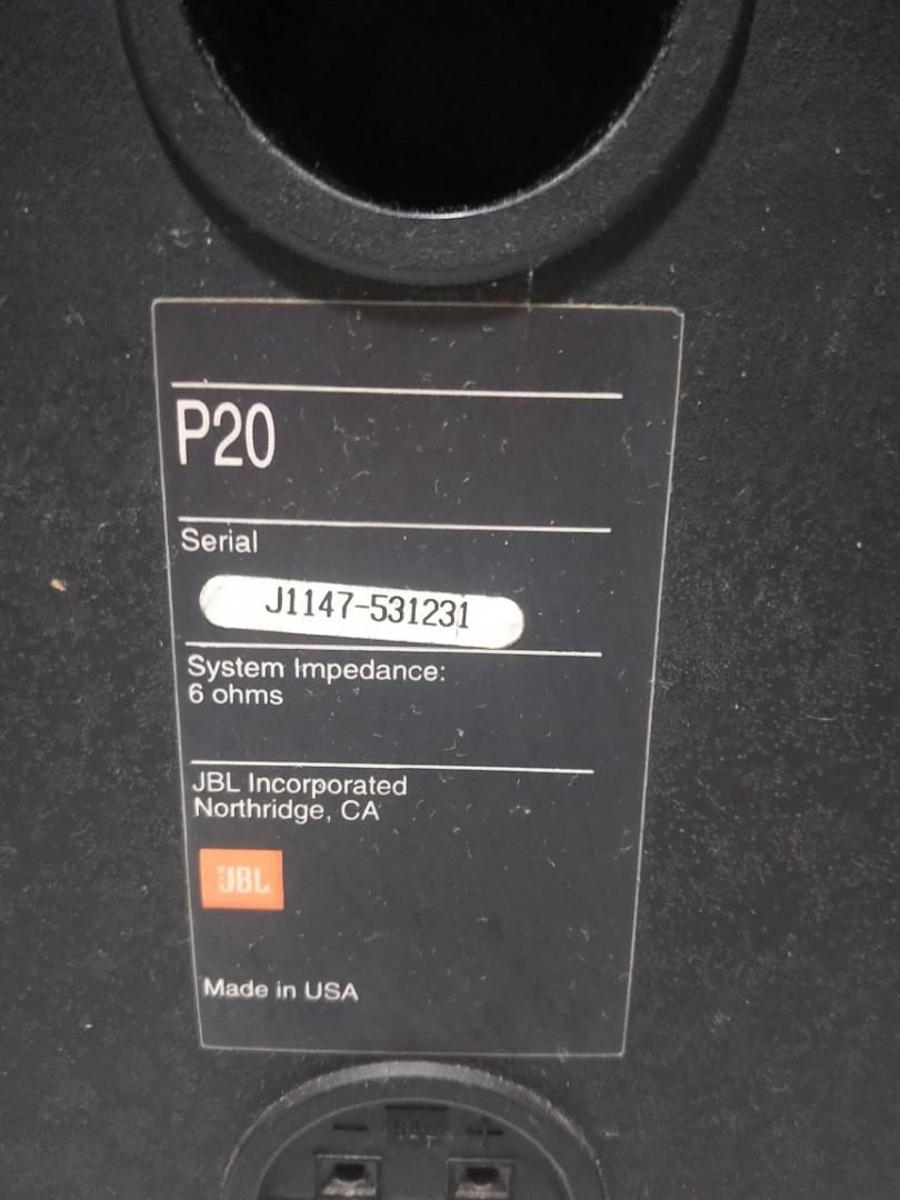 JBL P20 Bookshelf Speakers, Audio, Soundbars, Speakers & Amplifiers on ...