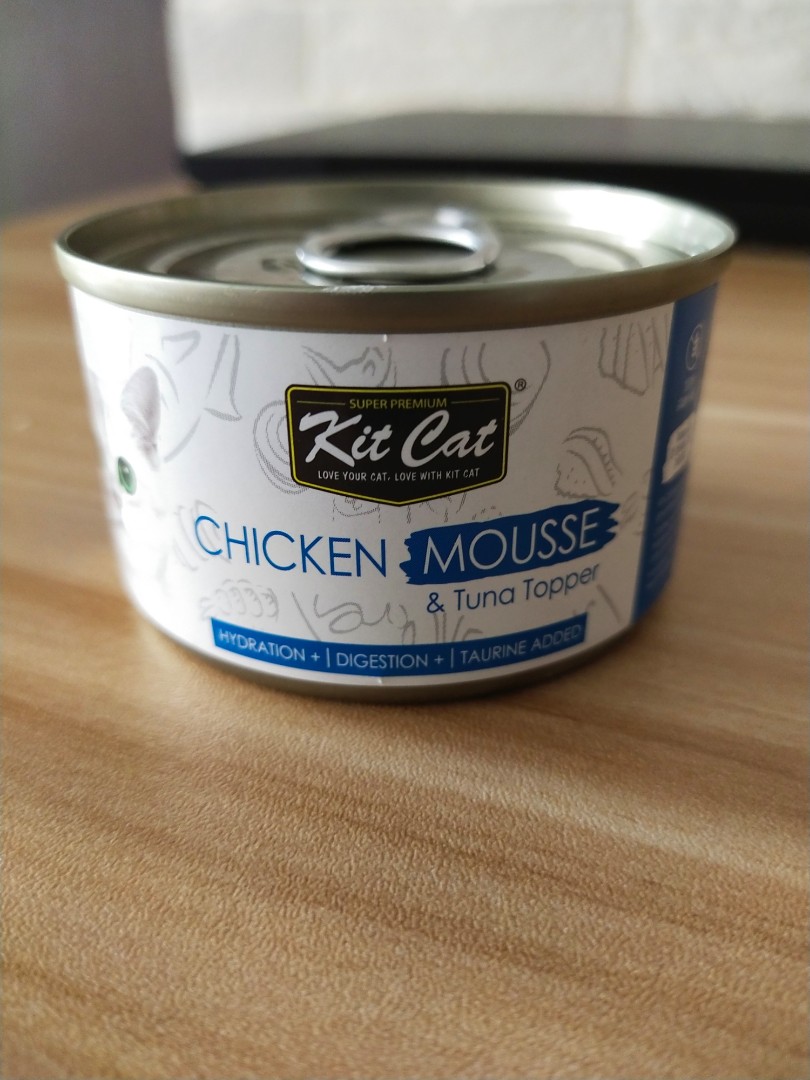 Kit Cat Chicken Mousse with Tuna Topper, Pet Supplies, For Cats, Cat ...