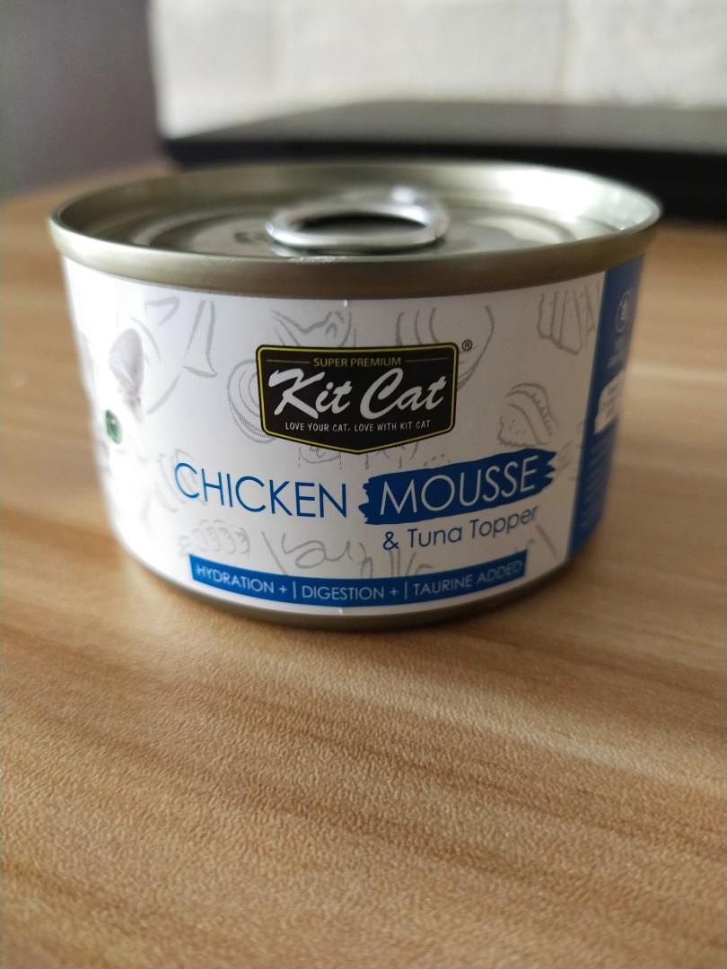 Kit Cat Chicken Mousse with Tuna Topper, Pet Supplies, For Cats, Cat ...