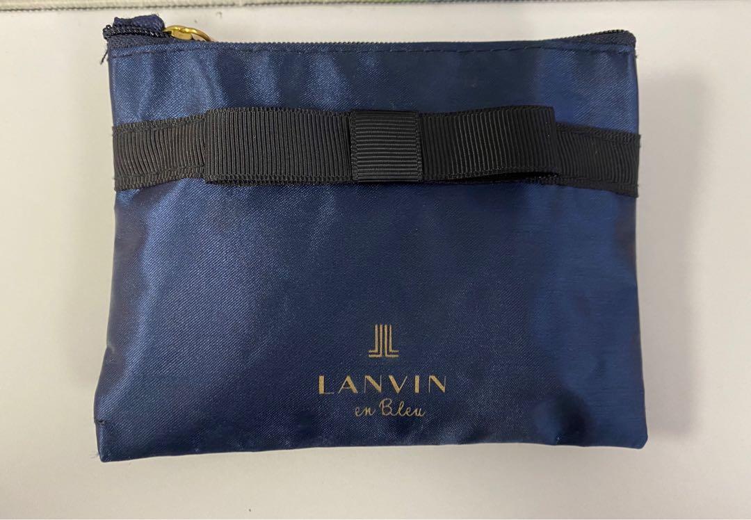 LANVIN低調寶藍深藍色小形收納袋 散銀包散子包 紙巾袋 M巾袋 衛生巾收納 包平郵, 其他, 其他 - Carousell
