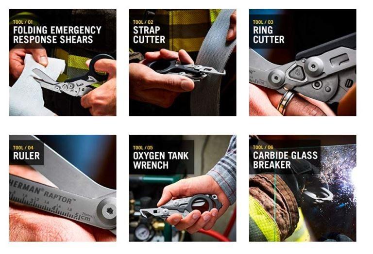 Leatherman Raptor Emergency Response Shears Strap Ring Cutter Ruler ...