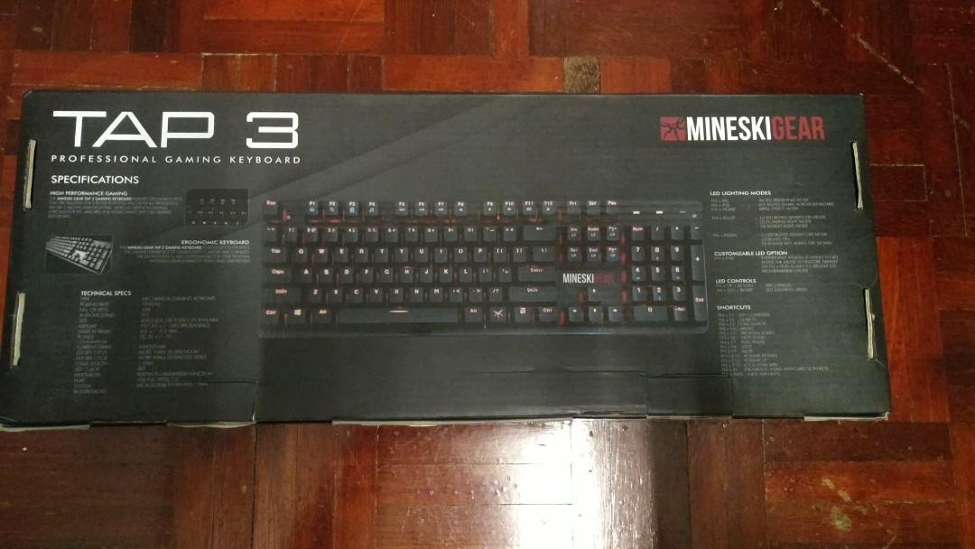 Mineski Pro Gaming Keyboard TAP 3, blue switch, Computers & Tech, Parts ...