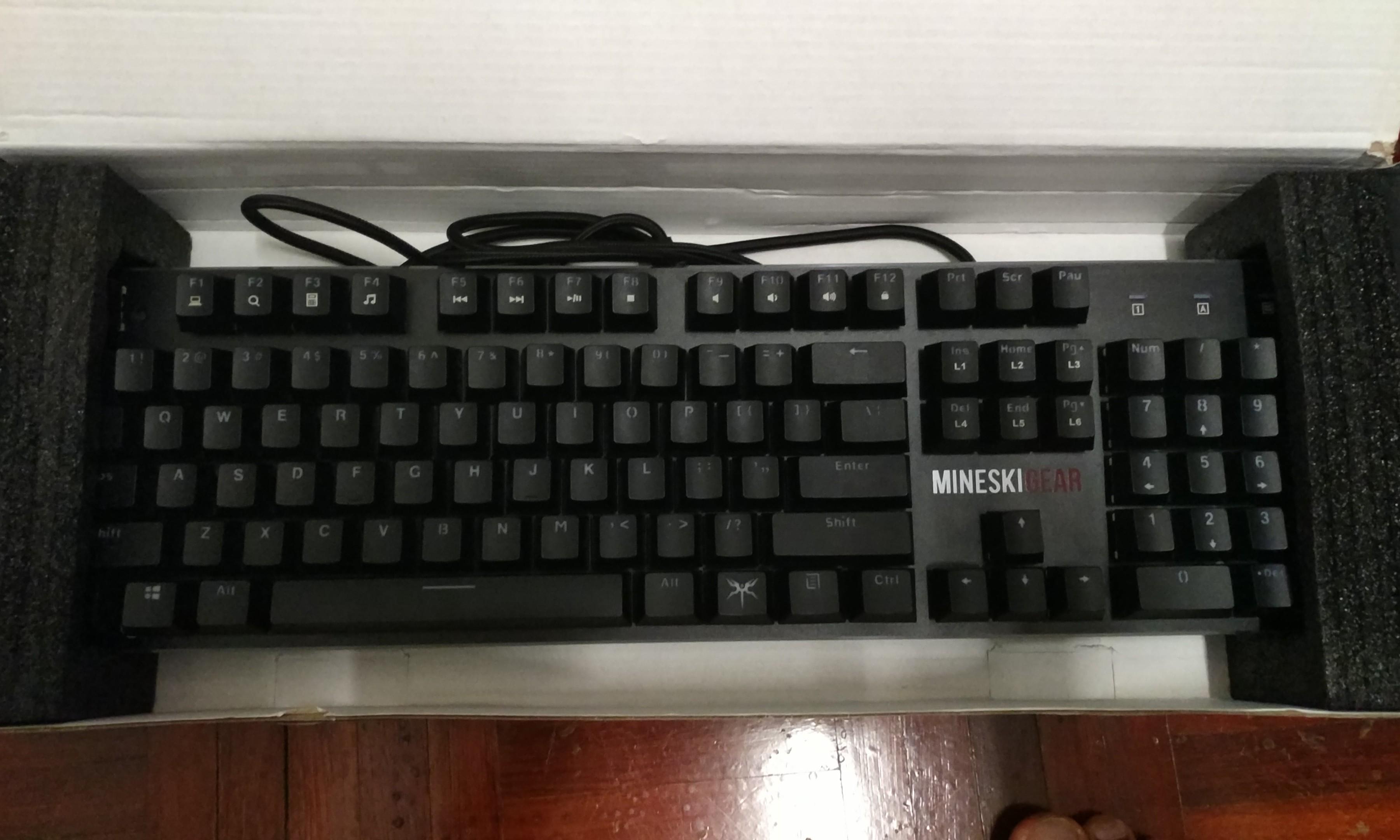 Mineski Pro Gaming Keyboard TAP 3, blue switch, Computers & Tech, Parts ...