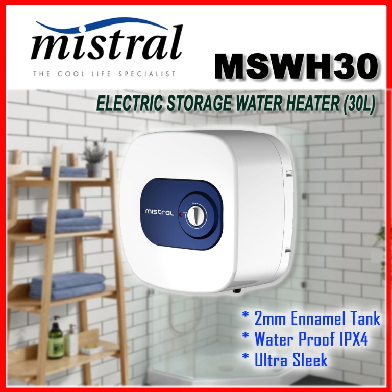 MISTRAL MSWH30 Electric Storage Water Heater (30L), Beauty & Personal ...