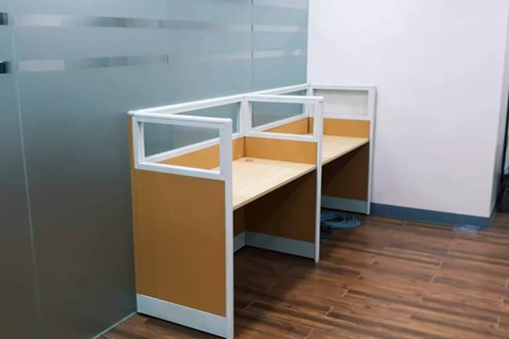 Office Partition with Table 120cm height, Furniture & Home Living ...