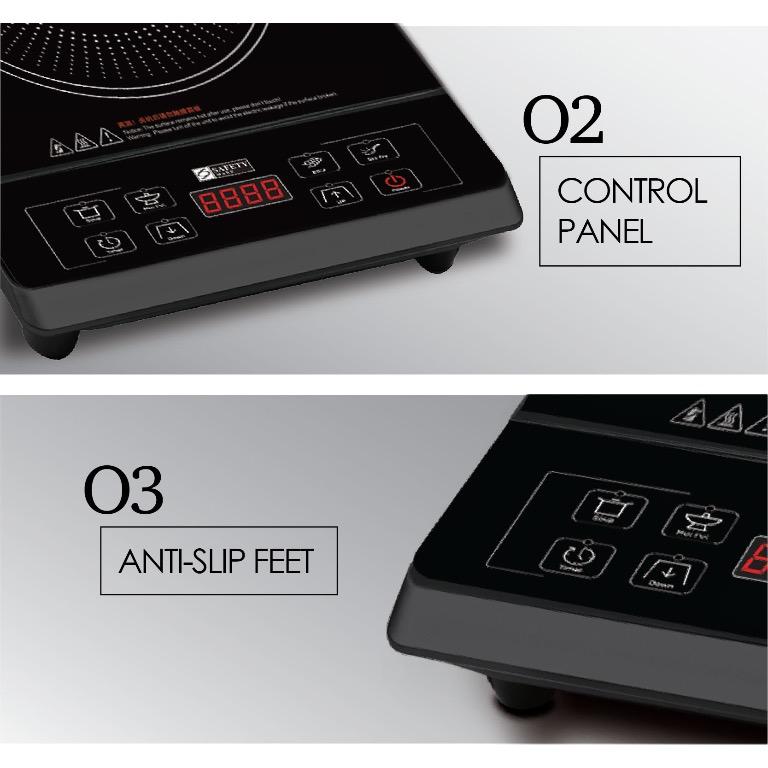 PowerPac Ceramic Cooker (Any Pot) 2000 Watts (PPIC833), TV & Home ...