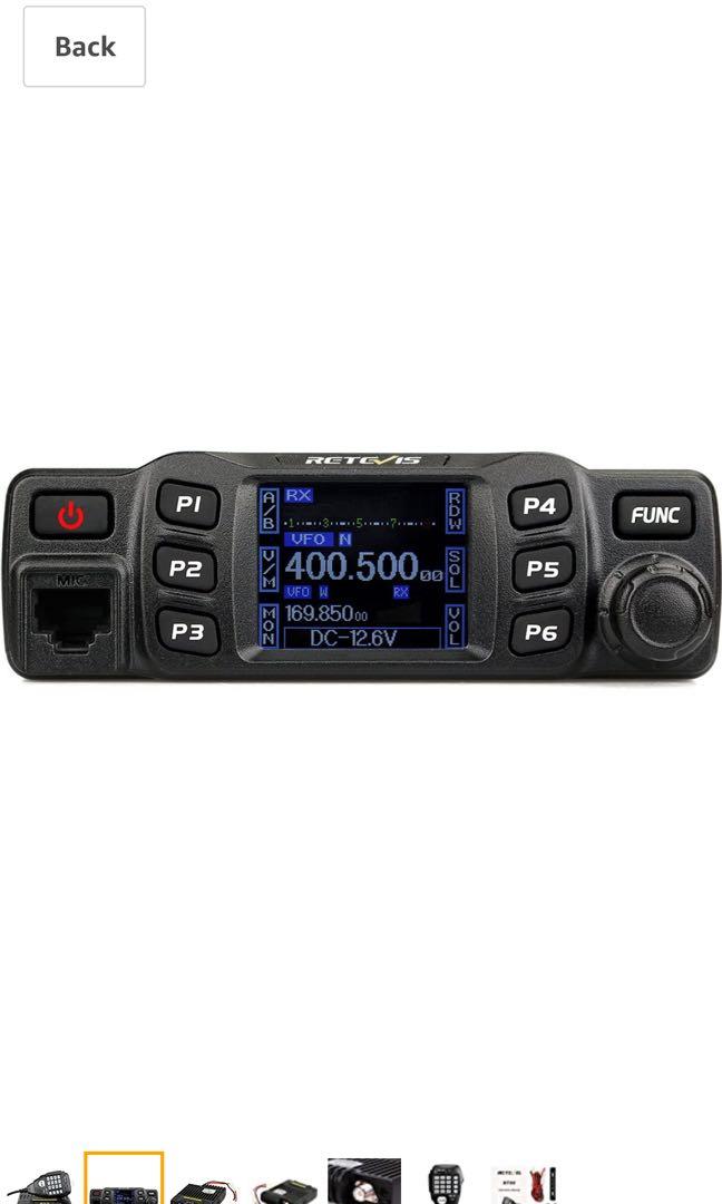 Retevis RT95 Mobile Radio Dual Band Transceiver, Audio, Portable Music ...