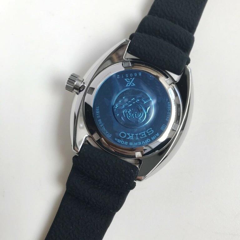 Seiko Mini Turtle Prospex Automatic Diver Black Dial Rubber Strap Men ...