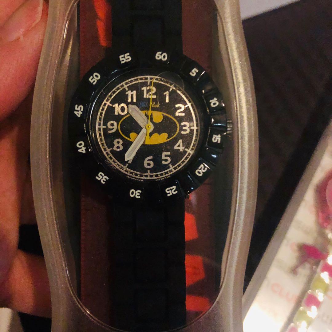 Swatch Batman and Swatch v-day watch, Luxury, Watches on Carousell