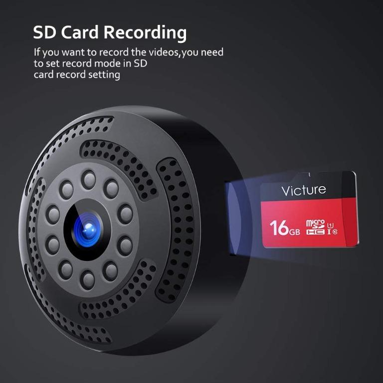 Victure 1080P FHD Mini Spy Camera Wireless Hidden Cam Rechargeable ...