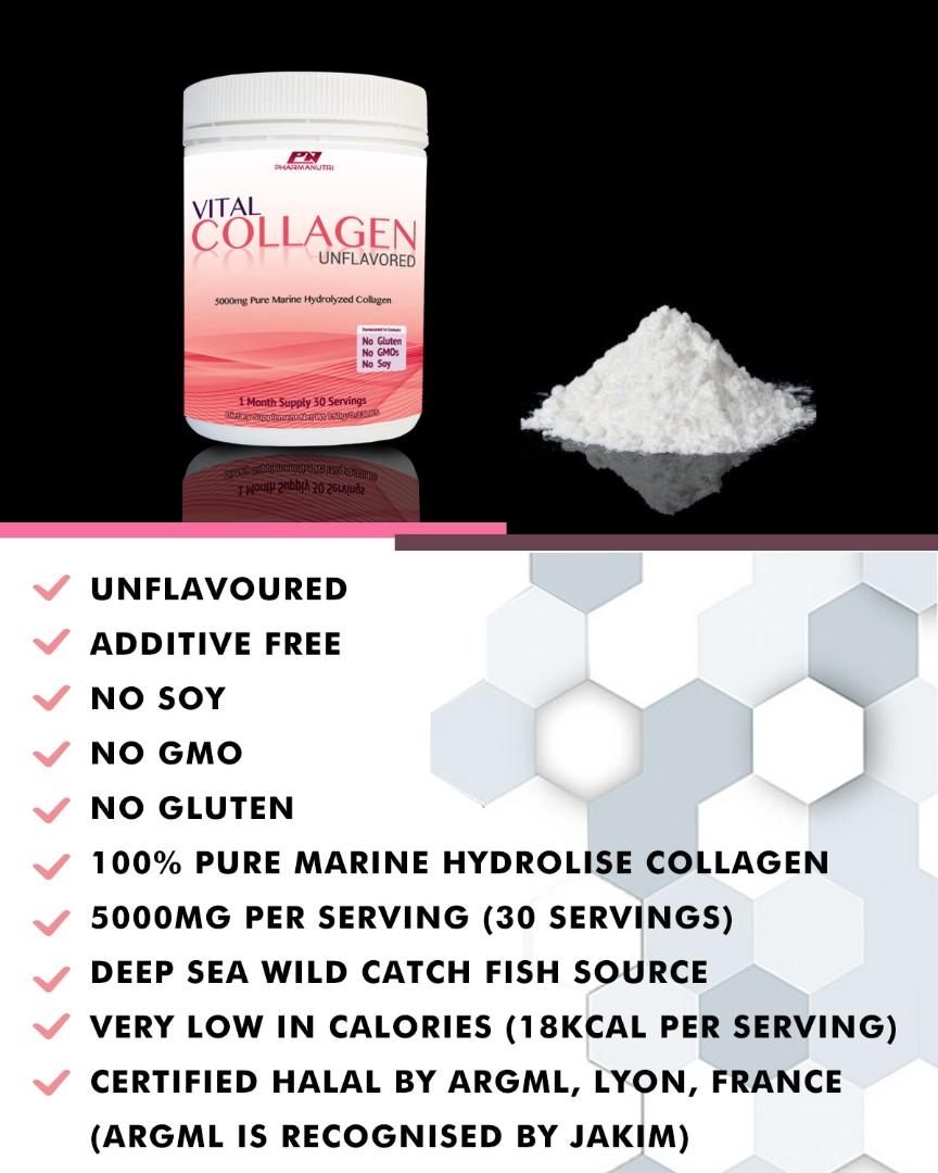 Vital Collagen - HALAL collagen powder 5000mg, Health & Nutrition ...